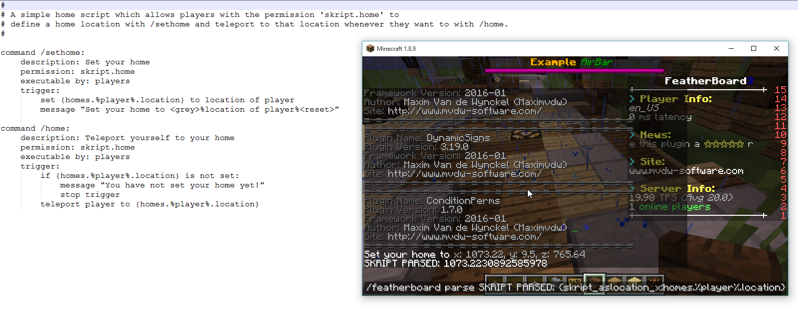 FeatherBoard - v3.8.0 - Skript | SpigotMC - High Performance Minecraft