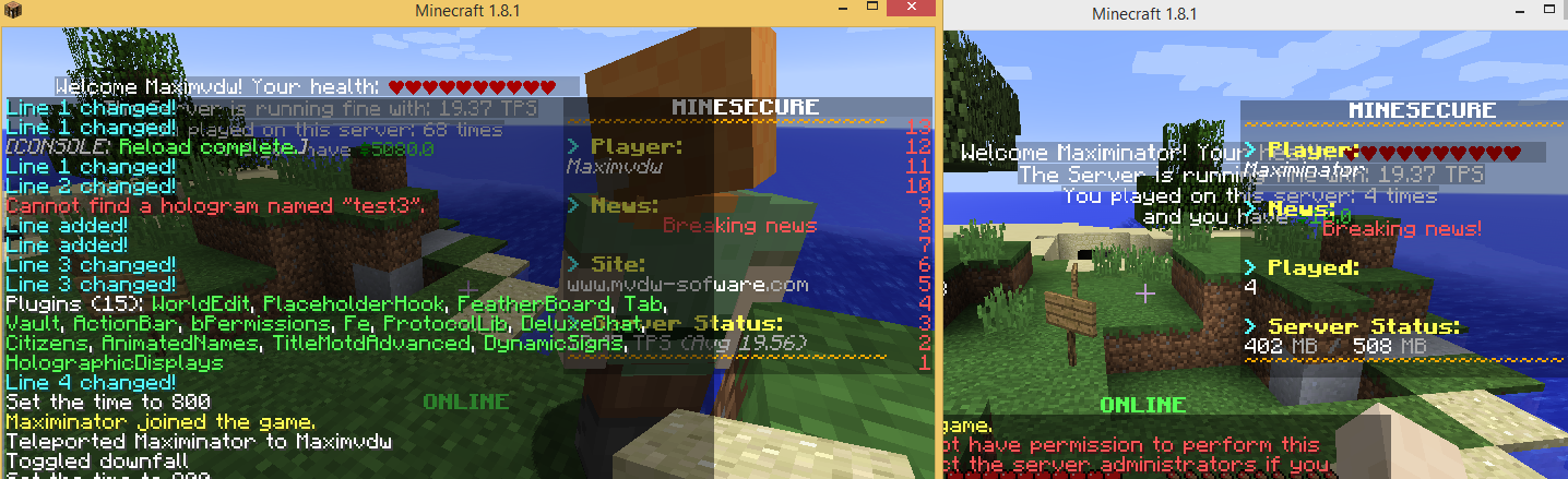 HolographicDisplays Placeholders | SpigotMC - High Performance ...