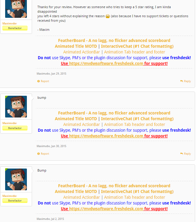 Solved - FeatherBoard | The 10-year story | SpigotMC - High Performance Minecraft Community