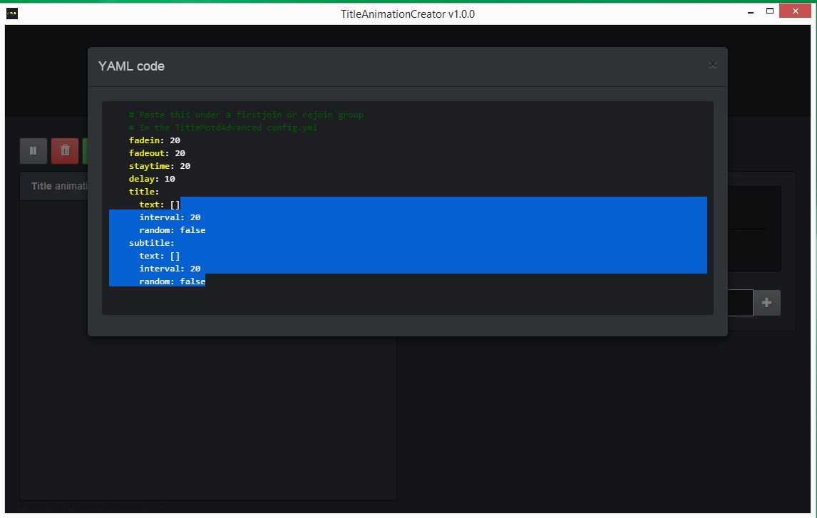 TitleAnimationCreator | SpigotMC - High Performance Minecraft